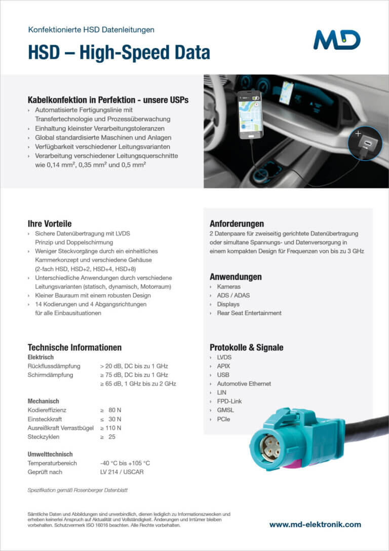 Four-wire cable-MD ELEKTRONIK