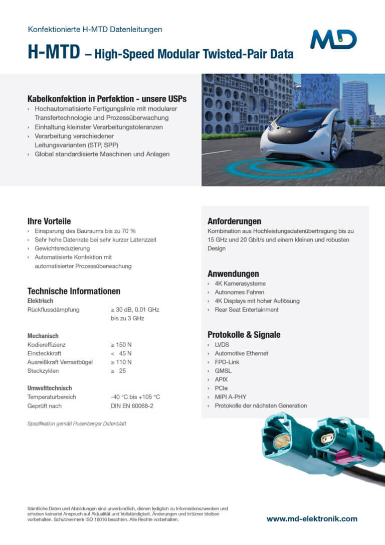 Two-wire cables-MD ELEKTRONIK