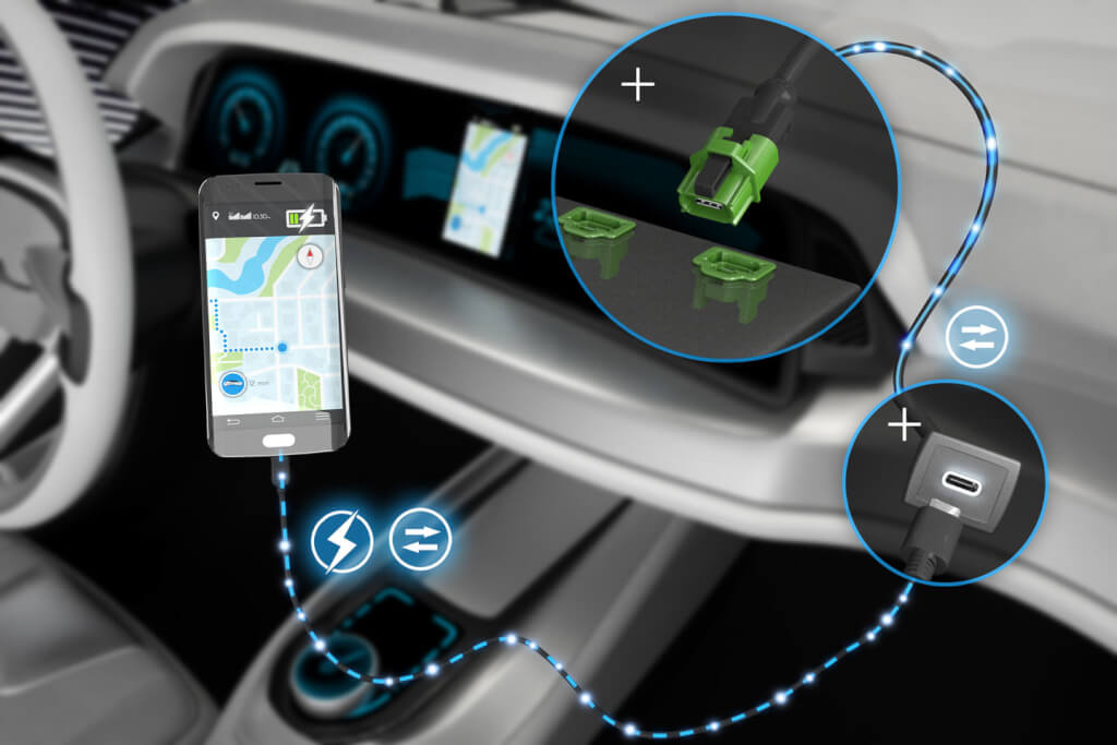 C-KLIC – Multi-functional USB connection system for automotive applications